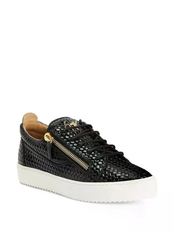 GIUSEPPE ZANOTTI Frankie Double-zip Low-top Sneakers - Black
