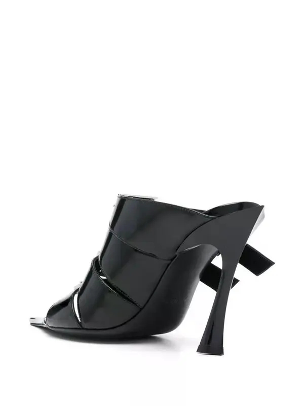 MUGLER 90mm Fang Buckled Leather Sandals