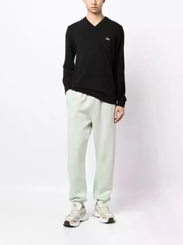 Lacoste Logo-embroidered Fine-ribbed Jumper