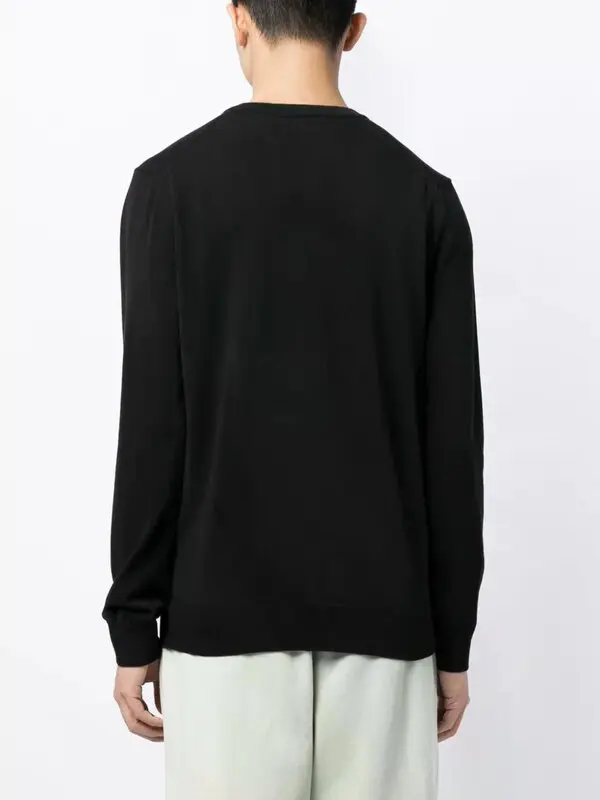 Lacoste Logo-embroidered Fine-ribbed Jumper