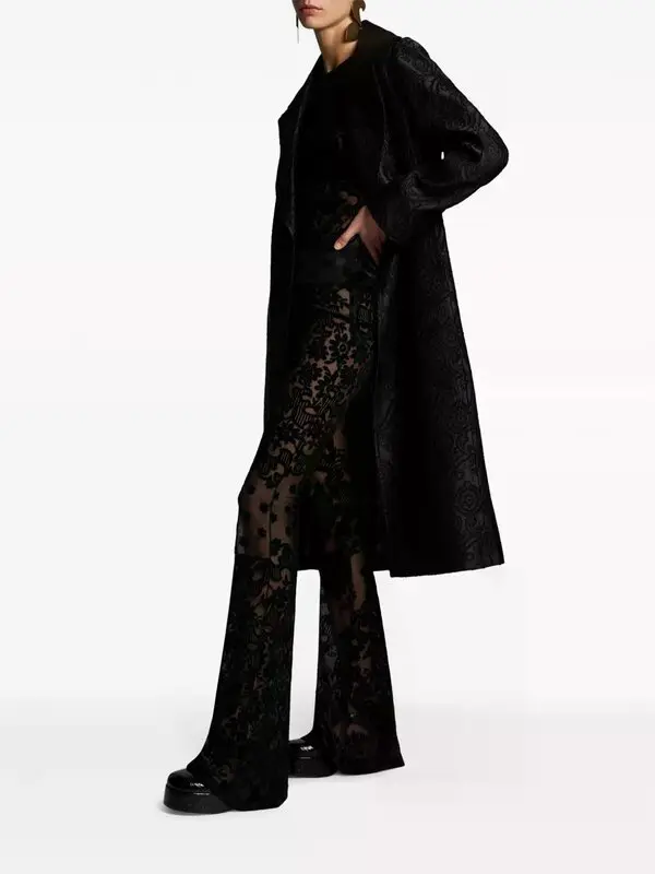 Etro Tulle And Jacquard Velvet Top