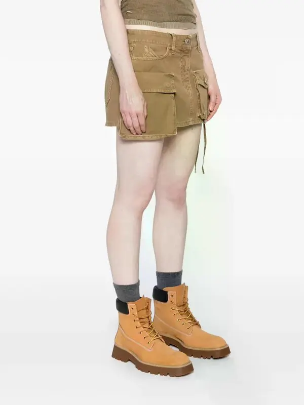 Attico Fay Denim Cargo Miniskirt