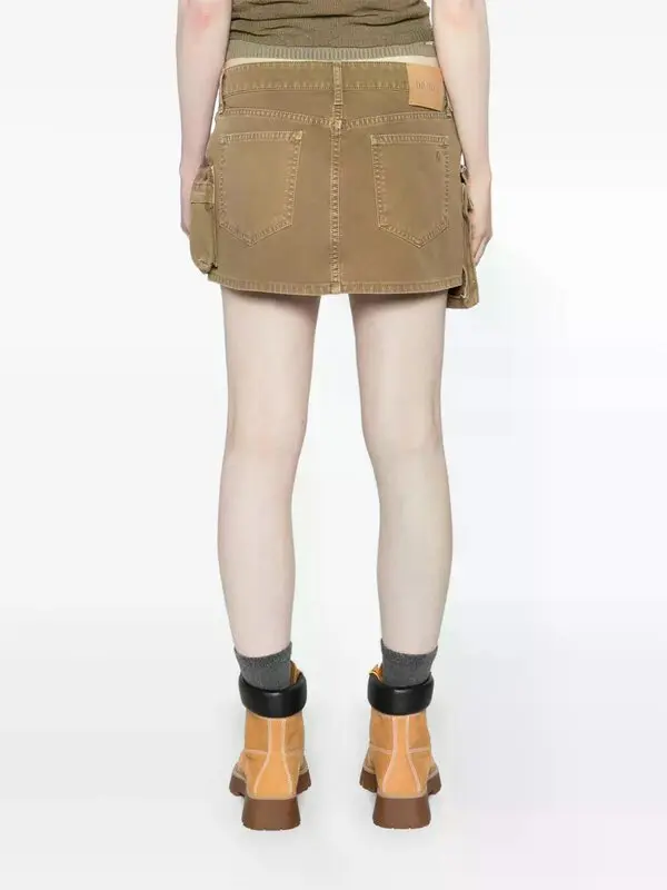 Attico Fay Denim Cargo Miniskirt