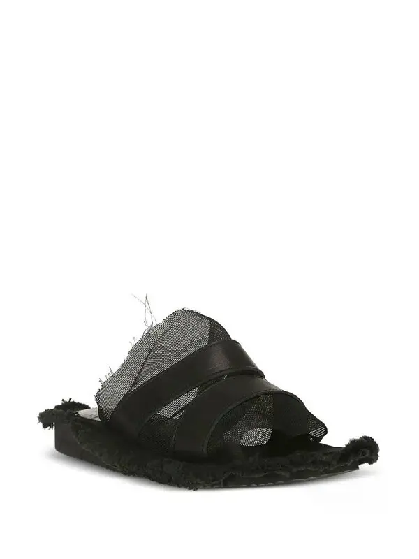 Yohji Yamamoto Frayed Layered Sandals