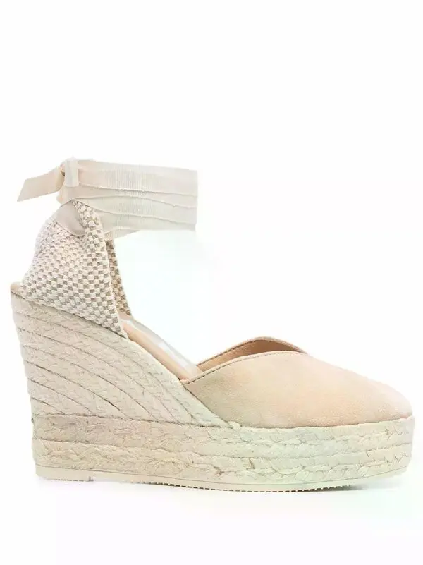 Manebí Hamptons Suede Wedge Sandals - Neutrals