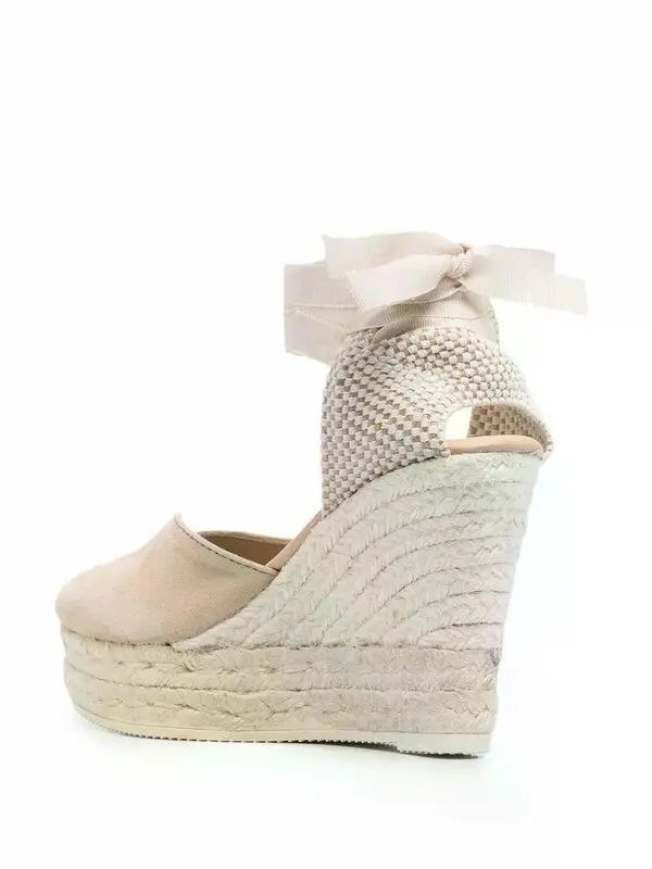 Manebí Hamptons Suede Wedge Sandals - Neutrals