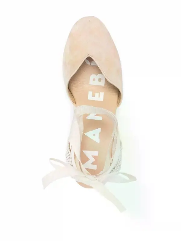 Manebí Hamptons Suede Wedge Sandals - Neutrals