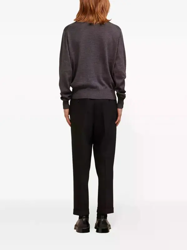 AMI Paris De Coeur Monogram Turtleneck Wool Jumper