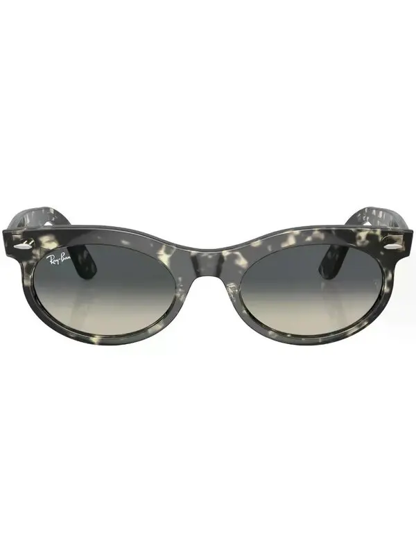 Ray-ban Wayfarer Oval-frame Sunglasses - Grey