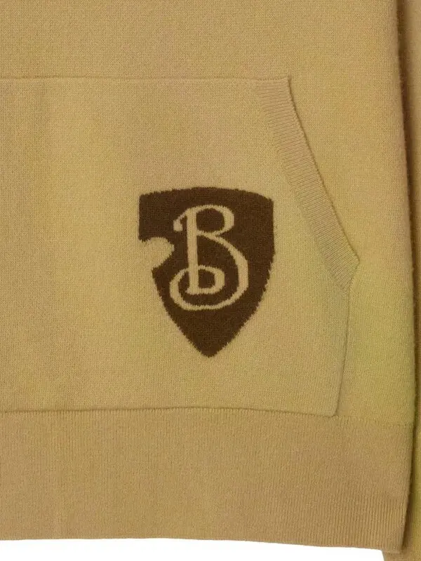 Burberry Intarsia-knit Logo Wool-blend Hoodie