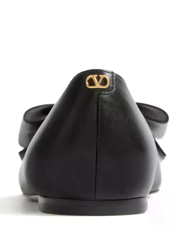 Valentino Garavani Bow Detail Ballet Flats - Black