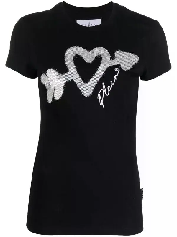 Philipp Plein Crystal-embellished Logo T-shirt - Black