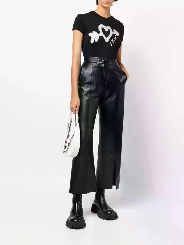 Philipp Plein Crystal-embellished Logo T-shirt - Black