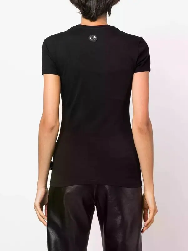 Philipp Plein Crystal-embellished Logo T-shirt - Black