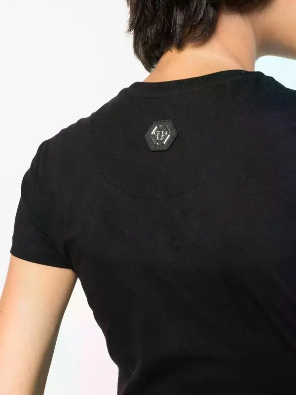 Philipp Plein Crystal-embellished Logo T-shirt - Black