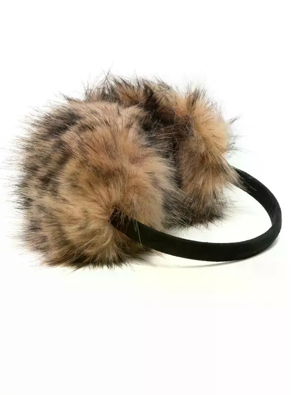 UNREAL FUR Leopard Print Faux-fur Earmuffs