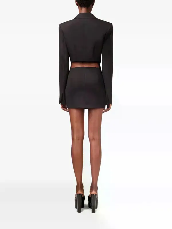 AREA Brooch-detail Mini Skirt