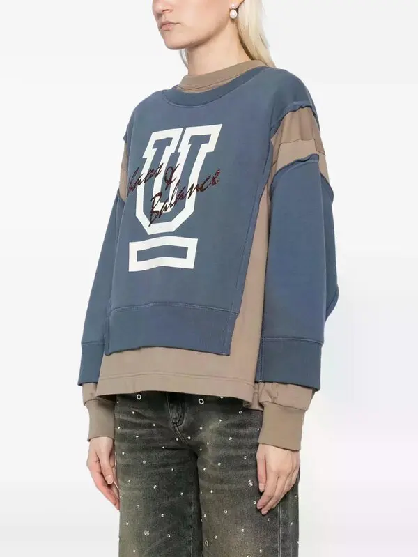 Undercover Panelled Cotton Sweatshirt - Blue