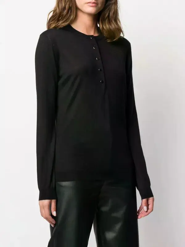 TOM FORD Long Sleeve Polo Shirt