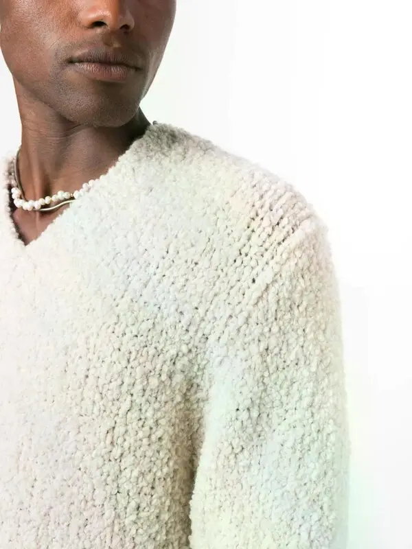 SUNFLOWER Brushed-effect V-neck Jumper