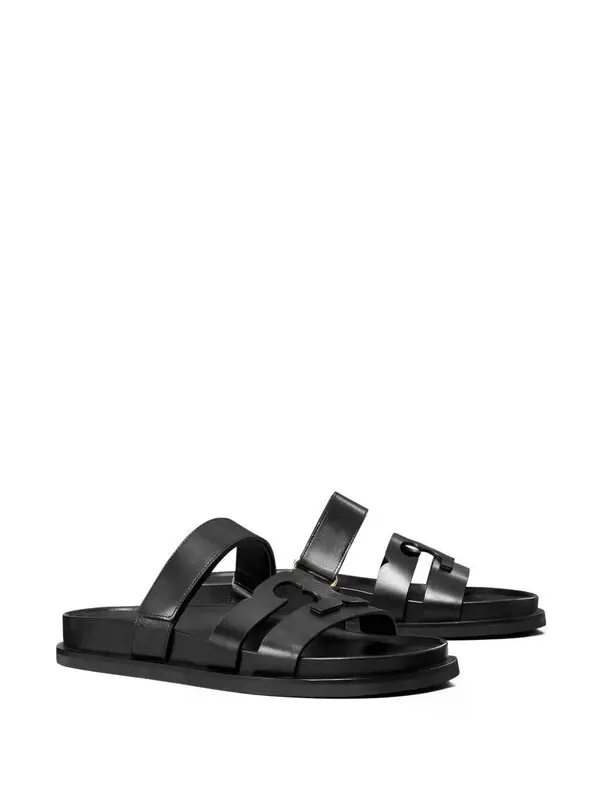Tory Burch Ines Sport Slides With Split Double T Detailing