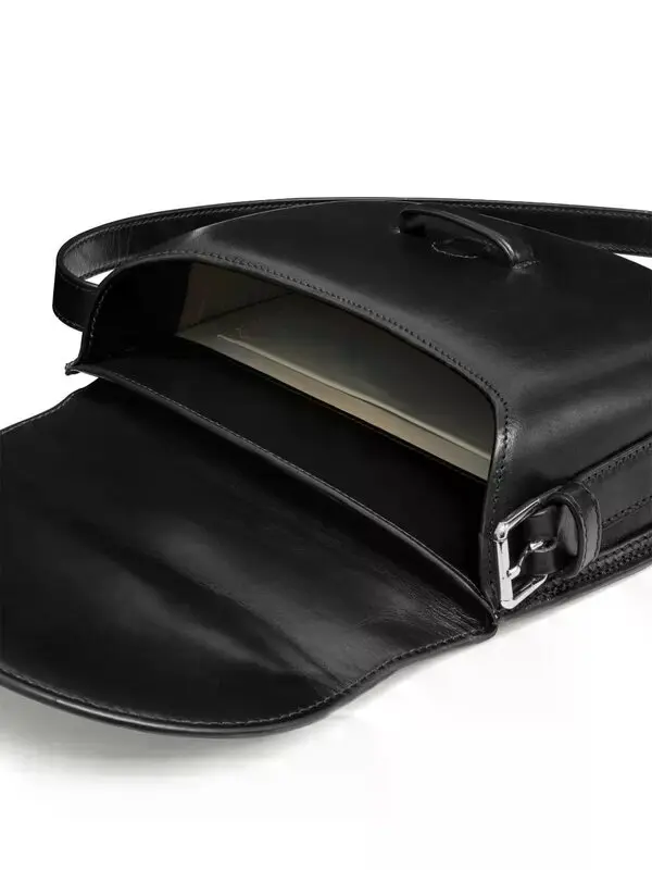 LEMAIRE Cartridge Leather Shoulder Bag - Black