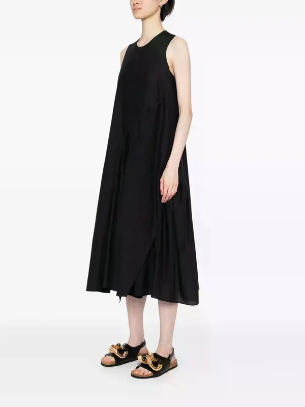 JNBY Pleated Asymmetric-hem Dress