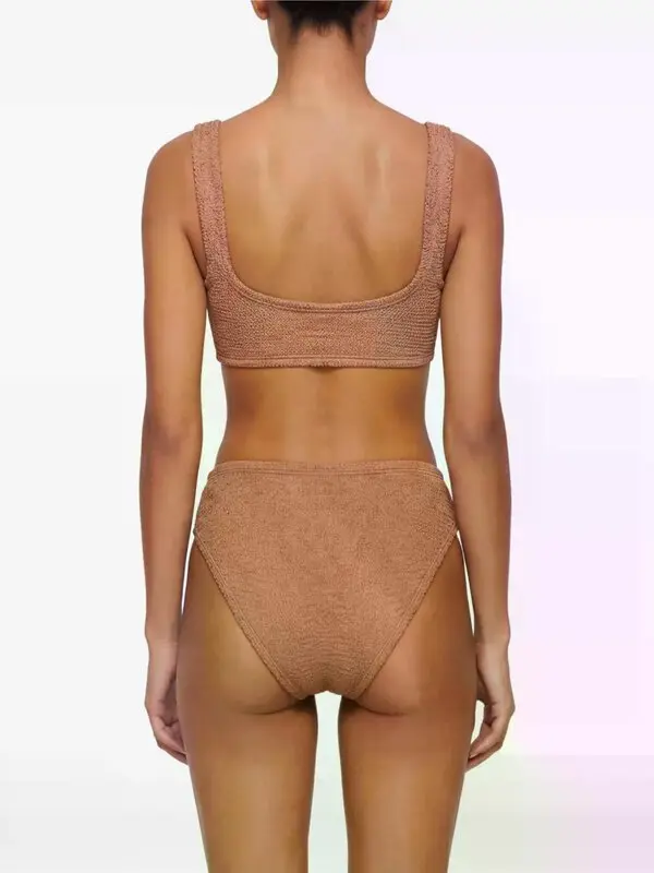 Hunza G Xandra Crinkle-effect Bikini - Neutrals