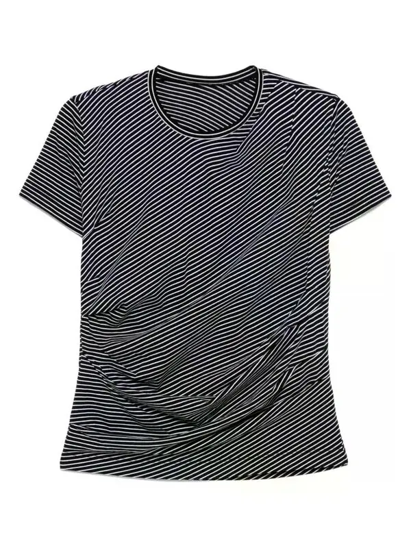 JNBY Striped Pleated T-shirt