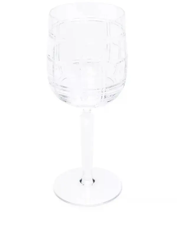 Ralph Lauren Hudson Plaid Wine Glass - Neutrals