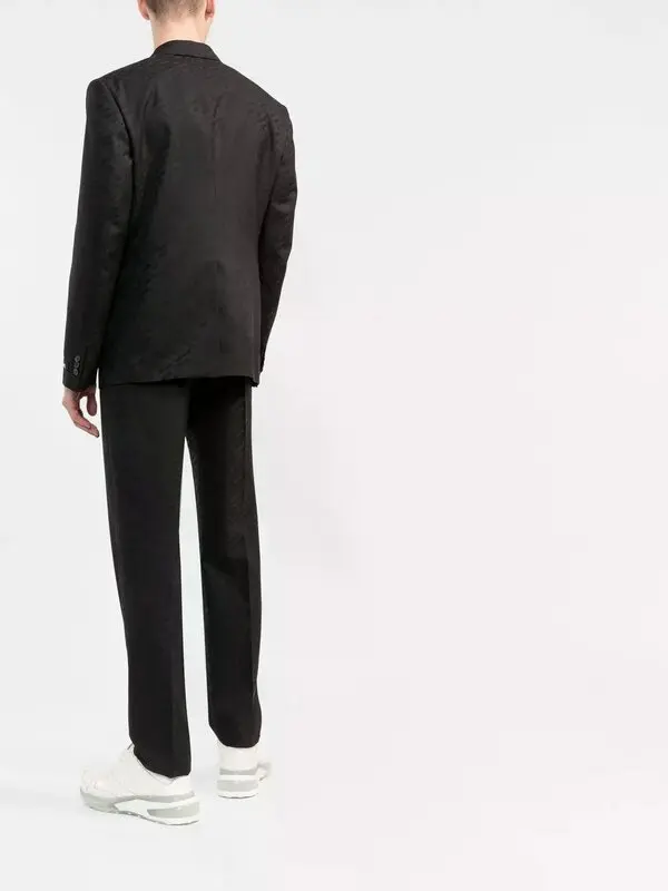 Versace La Greca Single-breasted Wool Blazer