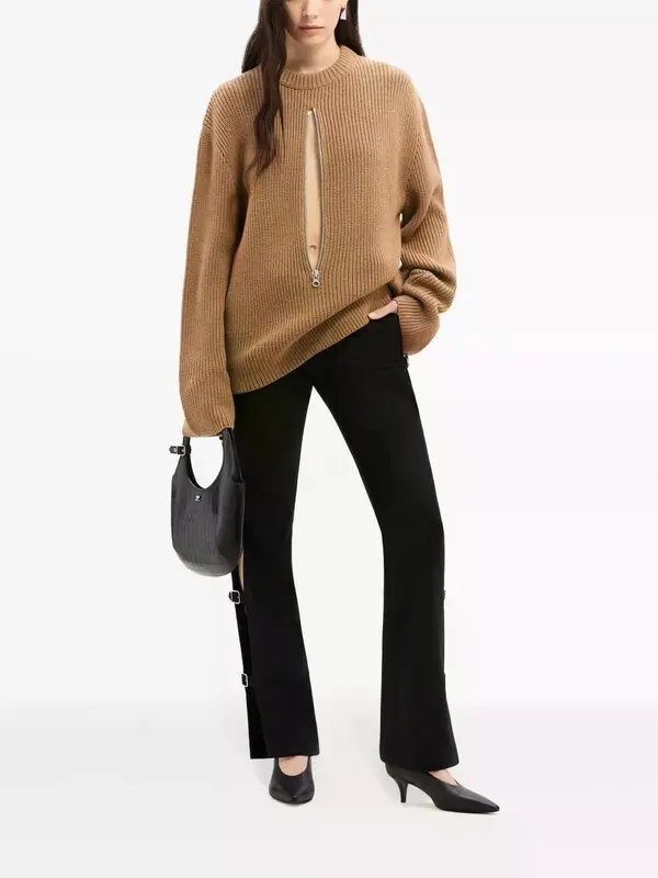 COURREGES Zip-detail Wool Sweater