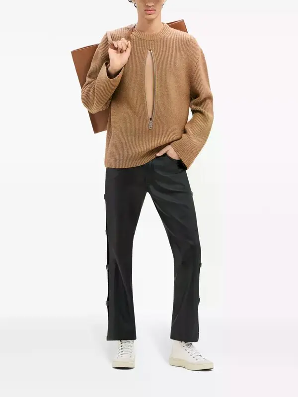 COURREGES Zip-detail Wool Sweater