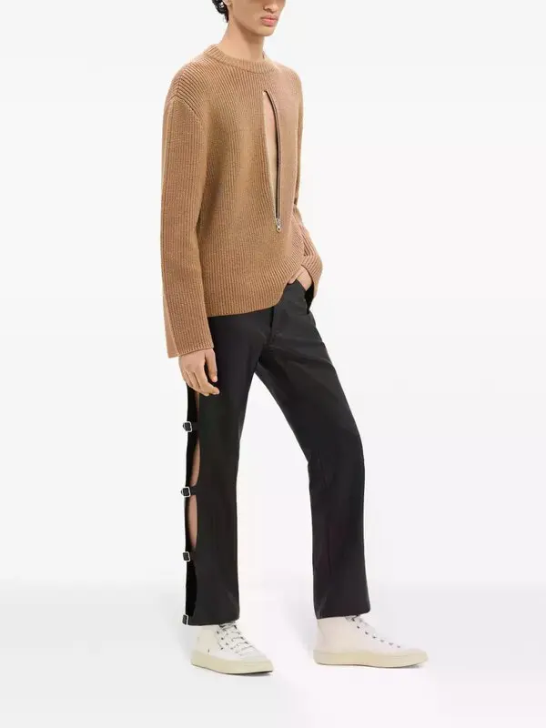 COURREGES Zip-detail Wool Sweater