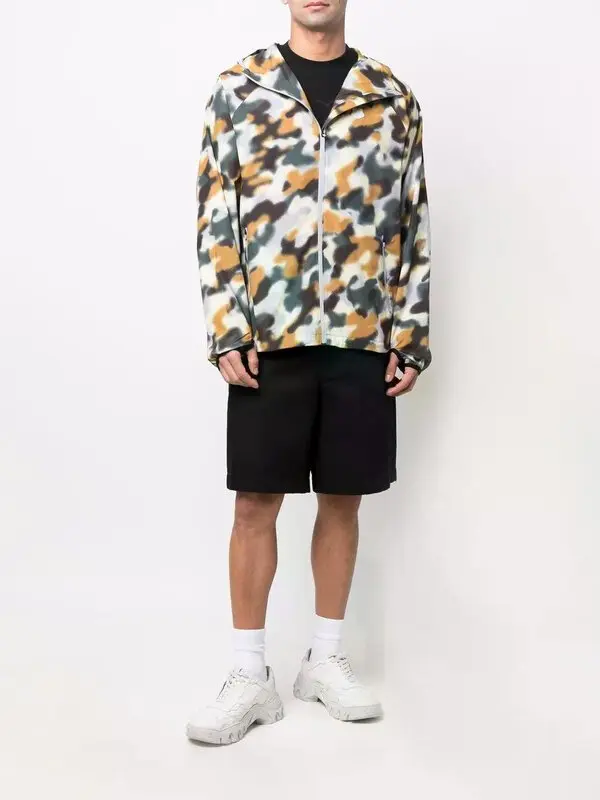 Kenzo Blurred Camouflage Lightweight Zip-up Jacket