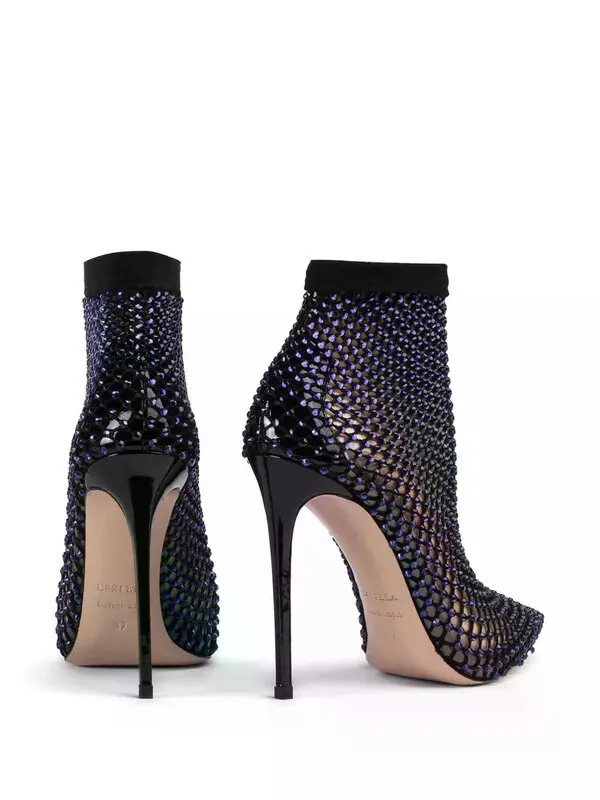 LE SILLA Gilda 120mm Mesh Ankle Boots - Blue