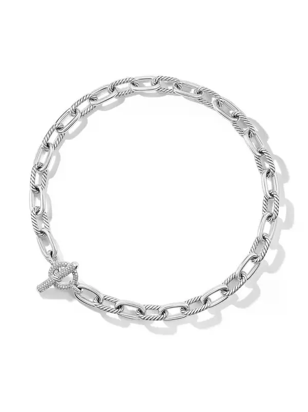 David Yurman Sterling Madison Diamond Necklace - Silver