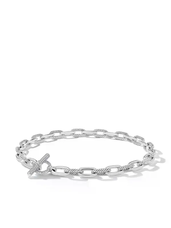 David Yurman Sterling Madison Diamond Necklace - Silver