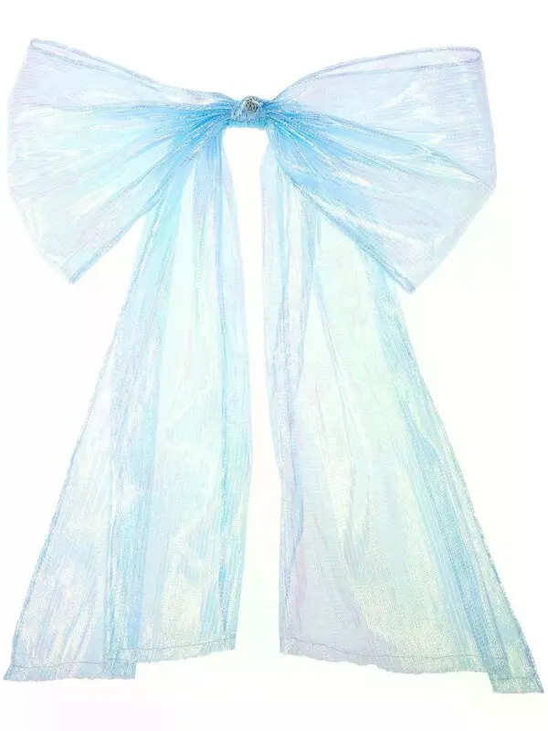 MAISON MICHEL Gaia Bow Hair Clip - Blue