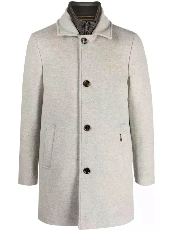 MOORER Quilted Single-breasted Coat