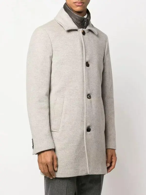 MOORER Quilted Single-breasted Coat