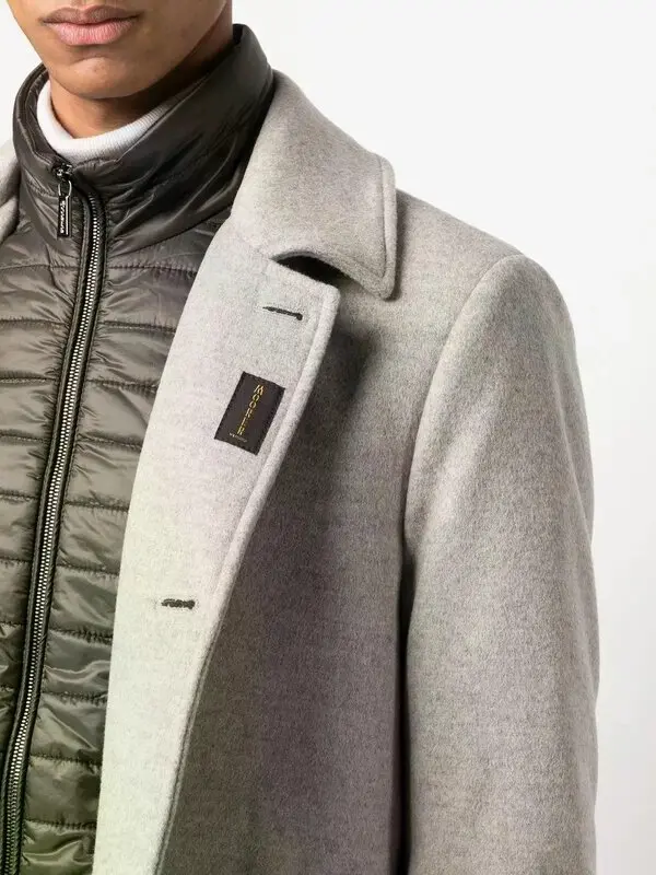 MOORER Quilted Single-breasted Coat
