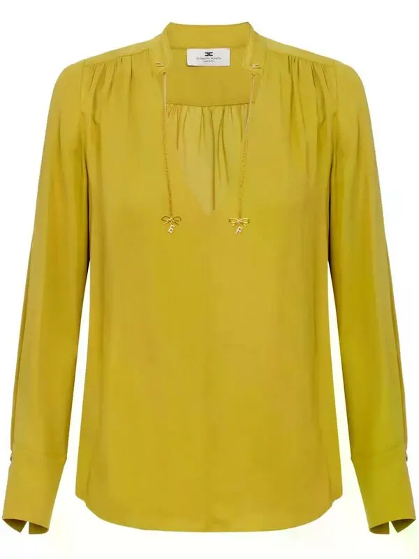 Elisabetta Franchi Logo-charm Georgette Blouse