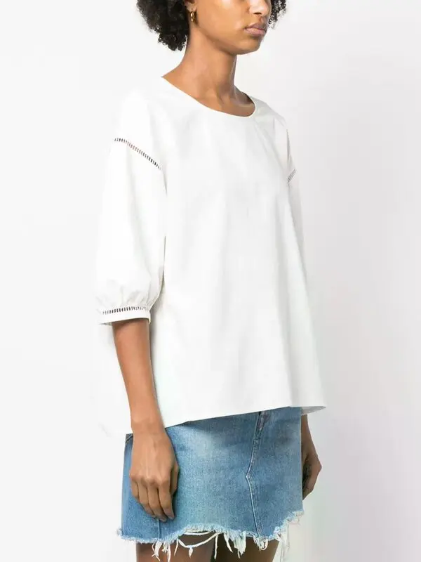 A.p.c. Georgia Openwork Cotton Blouse