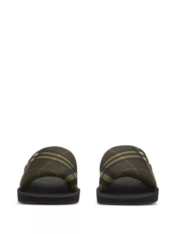 Burberry Check Trek Slides - Green