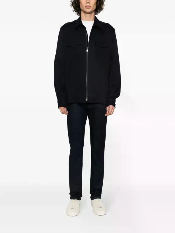 Corneliani Logo-appliqué Straight-leg Jeans - Blue
