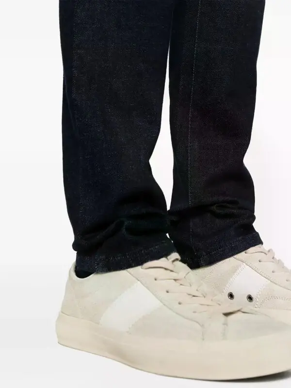Corneliani Logo-appliqué Straight-leg Jeans - Blue