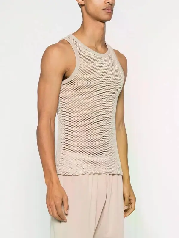 COURREGES Logo-patch Mesh Top