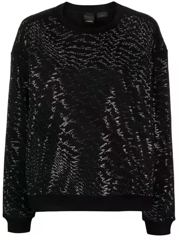 Pinko Crystal-embellished Crew-neck Sweatshirt