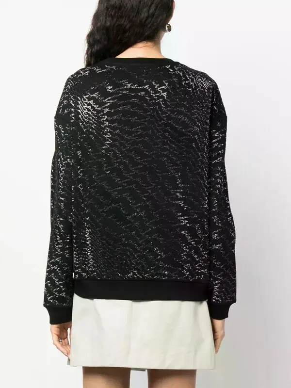 Pinko Crystal-embellished Crew-neck Sweatshirt